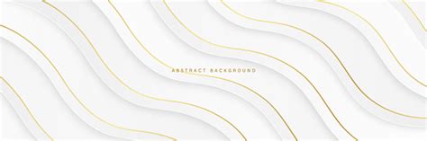 골든 라인 장식과 그림자 고급 추상적 인 화이트 웨이브 레이어 패턴 배경 모던한 심플한 페이퍼 컷 텍스처 크리에이티브 디자인 고급스럽고 우아한 중첩 유체 레이어 그래픽 요소