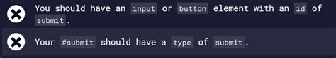 help text header cut off and submit button not recognized html css the freecodecamp forum