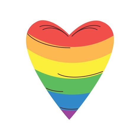 Heart With Rainbow Lgbtq 10423573 Vector Art At Vecteezy