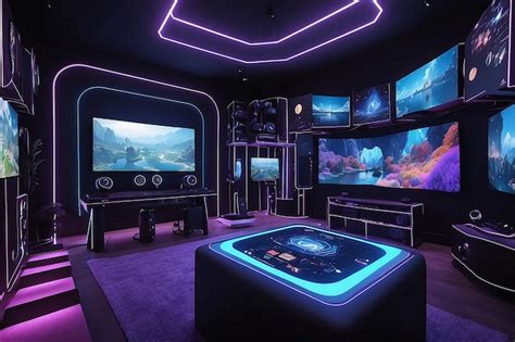Premium Ai Image Vr Sensory Wonderland Interactive Gaming Oasis