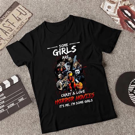 Girls Love Horror Movies T Shirt Bipubunny Store