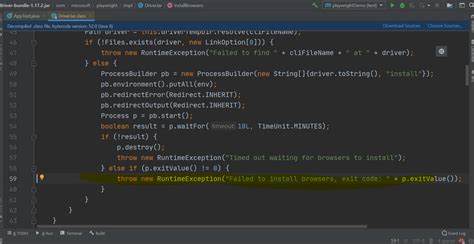 BUG Java Lang RuntimeException Failed To Create Driver Issue 853 Microsoft Playwright