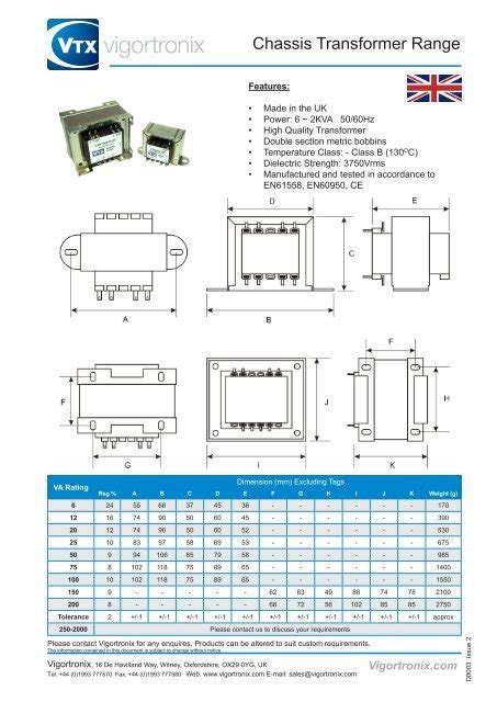 Chassis Transformer Range
