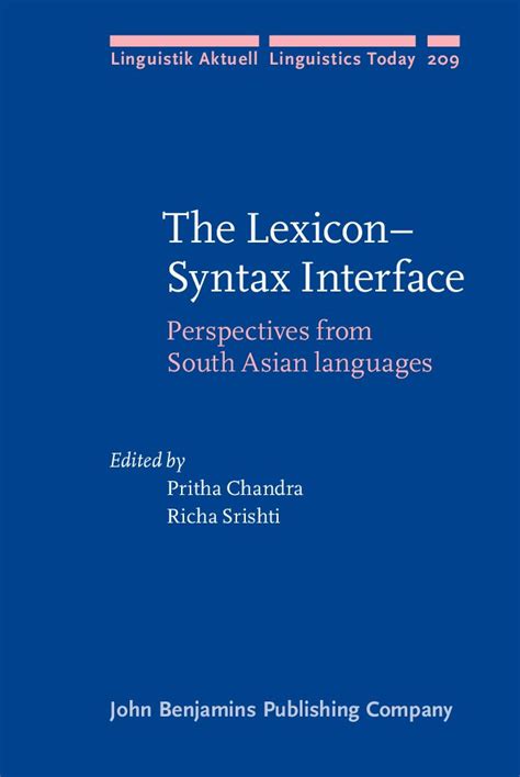 The Lexiconsyntax Interface Humanities And Social Sciences