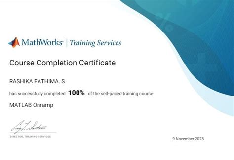 Rashika Fathima S On Linkedin Matlab Certification Dataanalysis