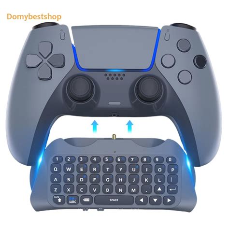 For Ps5 Wireless Controller Keyboard Wireless Bt 3 0 Mini Gamepad Chatpad Built In Speaker 3 5mm