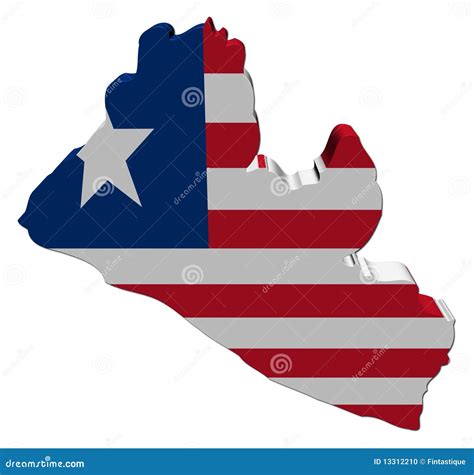 Liberia Map Flag 3d Render Stock Illustration Illustration Of Liberian