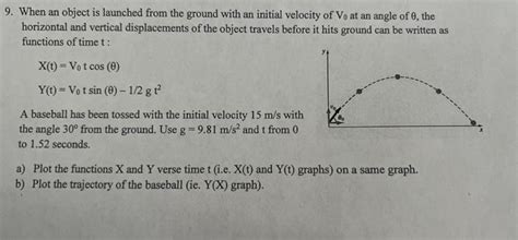 Solved 9 When An Object Is Launched From The Ground With An