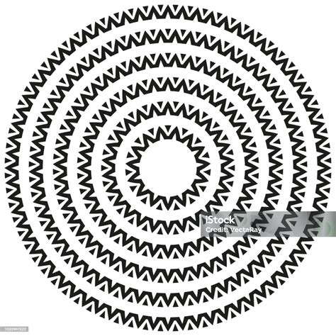 멕시코 아즈텍 둥근 원형 테두리 프레임은 다양한 크기로 되어 있습니다 프레임에 대한 스톡 벡터 아트 및 기타 이미지 프레임 티키 만다라 Istock