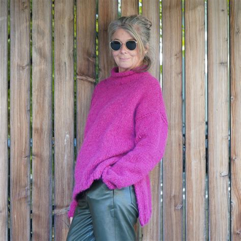 3 Ready To Knit Wild Berry Kuschel Mohair Pulli Mit Schlitz Fuckthefalten Shop