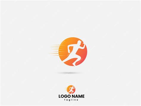Premium Vector Run Logo Design Template With Circle Shape And