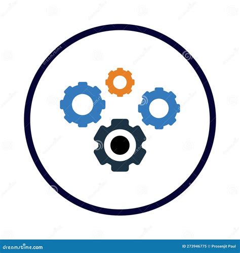 Gear Setting Management Gear Setting Icon Stock Vector