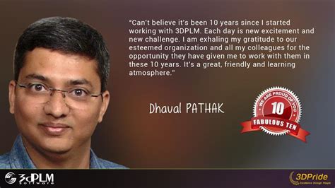 3d Plm Software Solutions Private Limited On Linkedin Heartiest Congratulations Dhaval Pathak