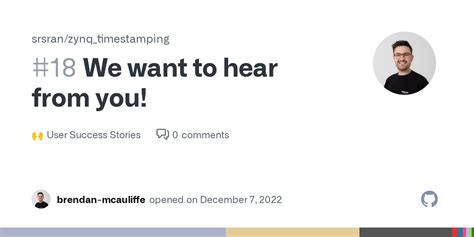 We Want To Hear From You Srsran Zynq Timestamping Discussion GitHub