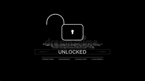 White Padlock On Black Background With Locked Word In Circle Logo Design Stock Video Video Of