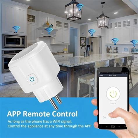 Jual Stop Kontak Wifi EU Smart Plug WiFi Smart Plug Socket 16A Wireless With Colokan Listrik