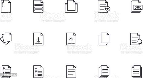 현대 파일 개요 아이콘의 컬렉션입니다 흰색 배경에 격리된 모바일 앱 웹 사이트 전단지 배너 등에 대한 현대적인 삽화 세트 프리미엄 품질 표지판 개념에 대한 스톡 벡터 아트