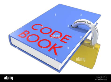 3d Illustration Of Code Book Script On A Book Isolated On White