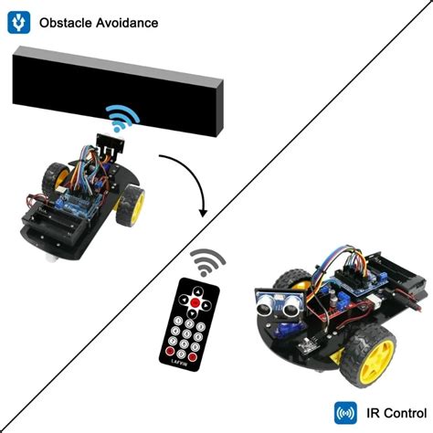 lafvin smart robot car 2wd chassis kit diy kit with tutorial for