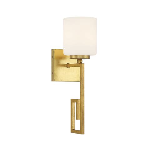 True Gold One Light Wall Sconce From The Quatrain Collection
