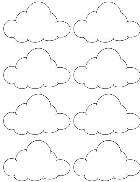 Nubes Para Imprimir Y Recortar