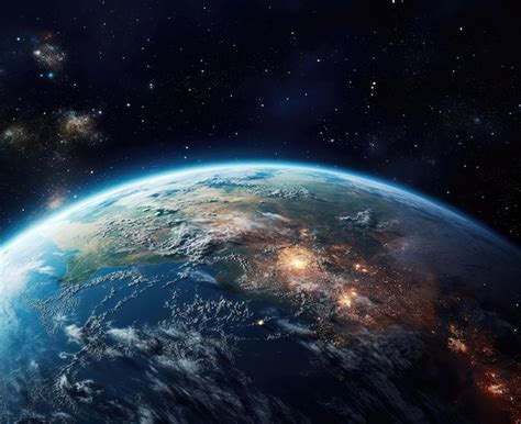 Premium Ai Image Abstract View Of Planet Earth In Outer Space Element Of The Solar System