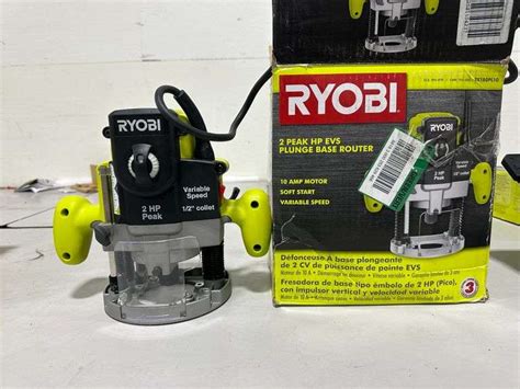 Ryobi 10 Amp 2 Hp Plunge Base Corded Router Lambrecht Auction Inc