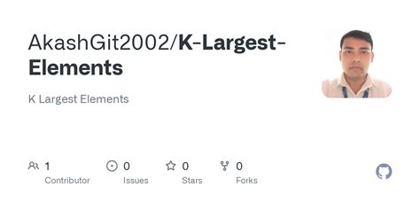 github akashgit2002 k largest elements k largest elements