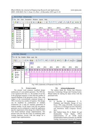A Modified Design Of Test Pattern Generator For Built In Self Test Applications PDF