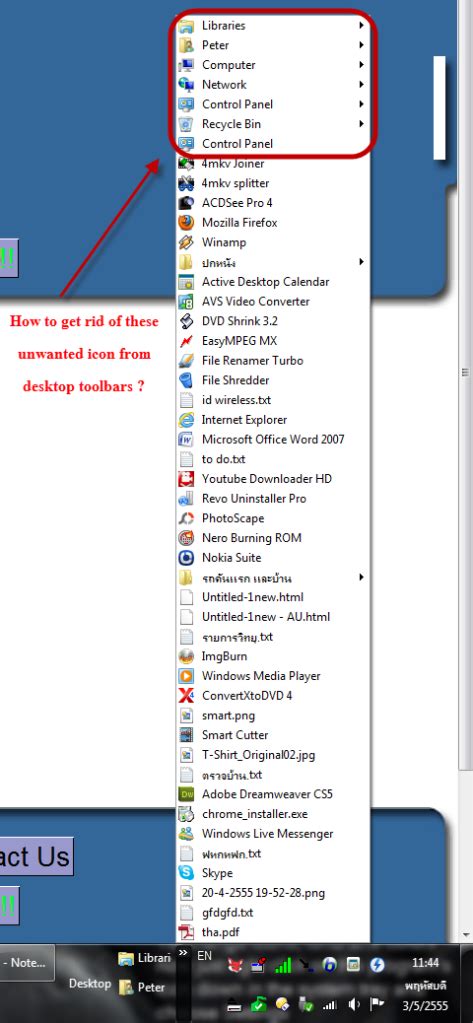 64 Bit How To Get Rid Of These Unwanted Icon From Desktop Toolbars In Windows 7 Super User