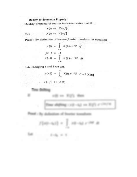 SOLUTION Fourier Transform Lecture Notes Studypool
