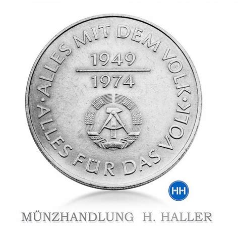 10 Mark Ddr 25 Jahre Ddr 1974 A Vz