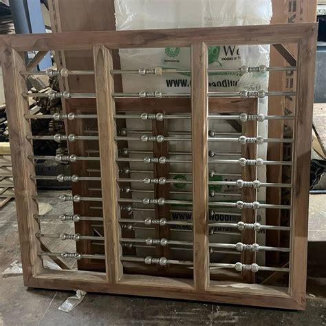 Brown Teak Wood Window Frame With Ss Grill At ₹ 1200 Sq Ft In Chennai Id 2856296918662