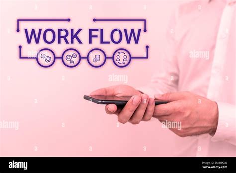 Text Caption Presenting Work Flow Business Approach Continuity Of A