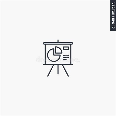 Presentation Linear Style Sign For Mobile Concept And Web Design Stock Vector Illustration Of