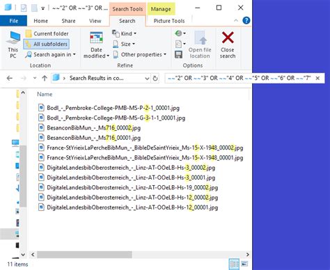 Windows 10 How To Seach File Names Contain Any Digit Number In Windws Explorer Or File Name