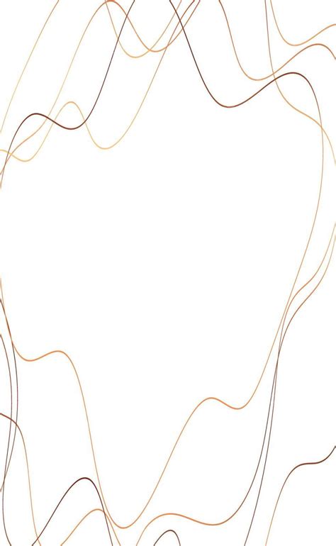 Vector Illustration Of Golden Undulating Lines On A White Abstract Background Vector Border