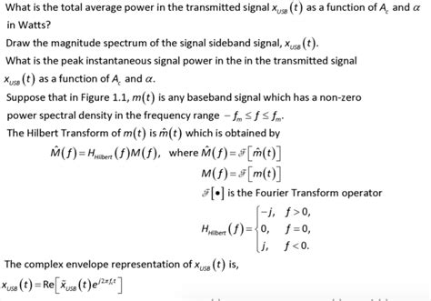 Solved A Dsb Sc Double Sideband Suppressed Carrier Signal