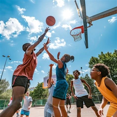 Free Outdoor Basketball Game Image Basketball Outdoor Players Download At Stockcake