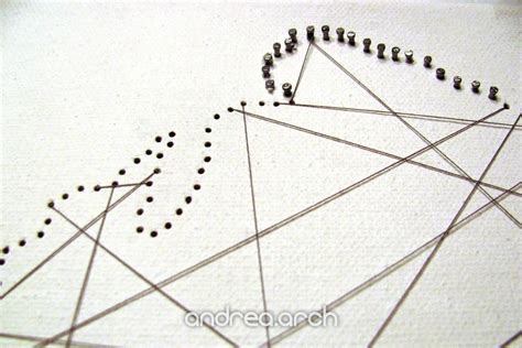 State String And Nail Art On Canvas · How To Make String Art · Art On