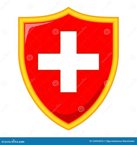 Cartoon Shield With Arrow Vector Illustration 37014414