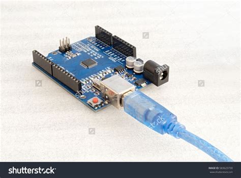 Micro Controller Development Platform Connected To Pc With A Usb Cable