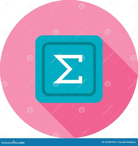 Summation Symbol Stock Vector Illustration Of Math 101087433