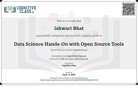 Cognitiveclass Ds0105en Certificate Cognitive Class