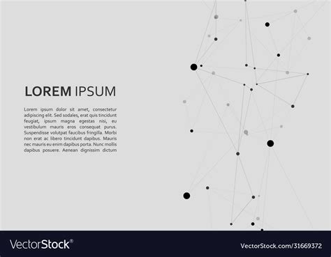Connection Structure And Network Abstract Vector Image