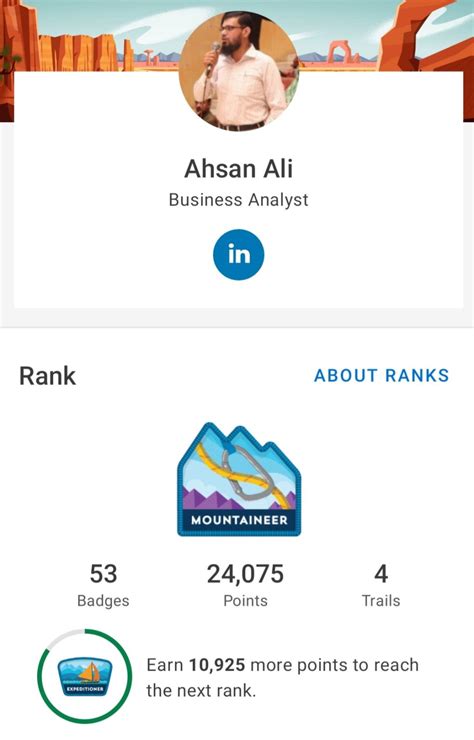 ahsan ali on linkedin badges