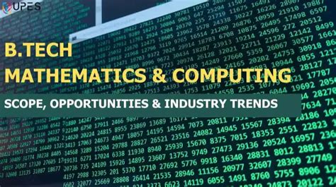 Btech In Mathematics And Computing Scope Careers And Growth