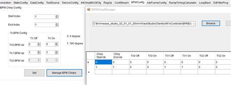 IWR1642BOOST Mmwave Studio How To Config Correct BPM Mode Sensors Forum Sensors TI E2E