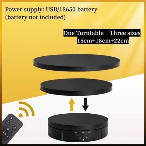 Jual 3 Speeds Regulation Usb Charge Display Stand Electric Rotating Visualizer 360° Turntable