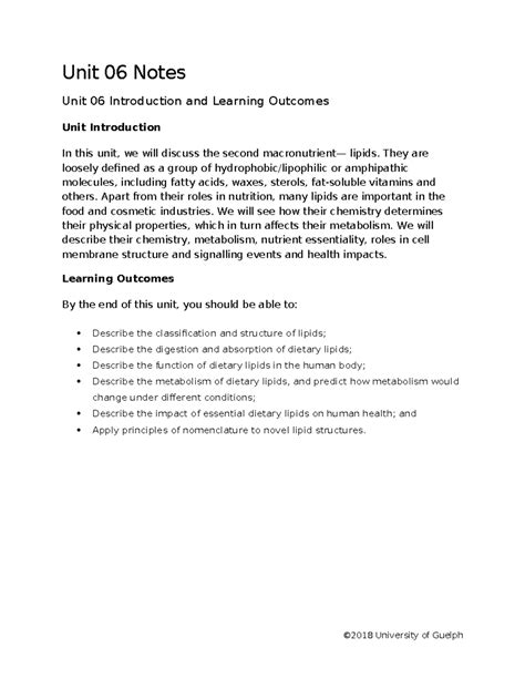 Unit 06 Doc Notes Unit 06 Notes Unit 06 Introduction And Learning Outcomes Unit Introduction